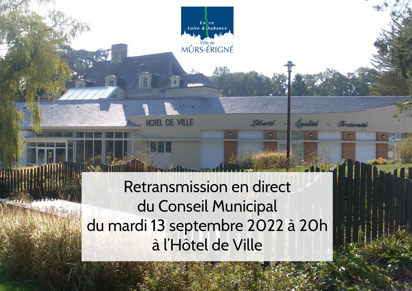 Conseil municipal retransmis en direct en vidéo – Ville de Mûrs-Érigné